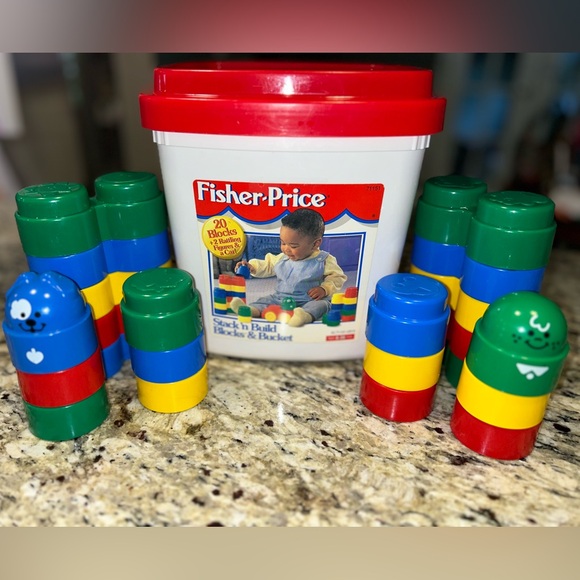 Fisher-Price | Toys | Vintage 996 Fisher Price Stack N Build Blocks ...